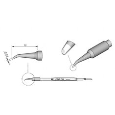 China JBC soldering tips C245749, welding bit C245-749 copper solder tips for JBC T245 handpiece supplier