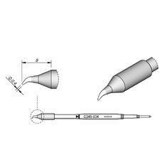 China JBC soldering tips C245034, welding bit C245-034 copper solder tips for JBC T245 handpiece supplier