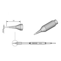 China JBC soldering tips C245032, welding bit C245-032 copper solder tips for JBC T245 handpiece supplier