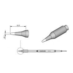 China JBC soldering tips C245903, welding bit C245-903 copper solder tips for JBC T245 handpiece supplier