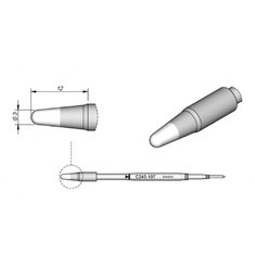 China JBC soldering tips C245107, welding bit C245-107 copper solder tips for JBC T245 handpiece supplier