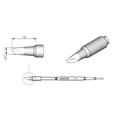 China JBC soldering tips C245931, welding bit C245-931 copper solder tips for JBC T245 handpiece supplier