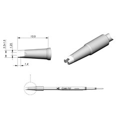 China JBC soldering tips C245757, welding bit C245-757 copper solder tips for JBC T245 handpiece supplier