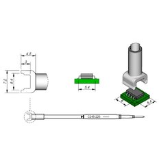 China JBC soldering tips C245220, welding bit C245-220 copper solder tips for JBC T245 handpiece supplier