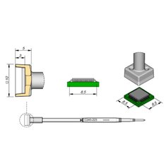 China JBC soldering tips C245223, welding bit C245-223 copper solder tips for JBC T245 handpiece supplier