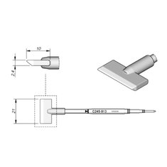 China JBC soldering tips C245913, welding bit C245-913 copper solder tips for JBC T245 handpiece supplier