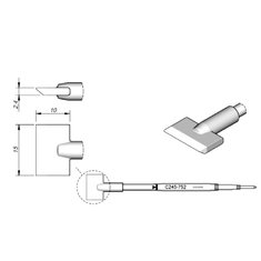 China JBC soldering tips C245752, welding bit C245-752 copper solder tips for JBC T245 handpiece supplier