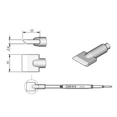 China JBC soldering tips C245914, welding bit C245-914 copper solder tips for JBC T245 handpiece supplier