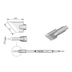 China JBC soldering tips C245955, welding bit C245-955 copper solder tips for JBC T245 handpiece supplier
