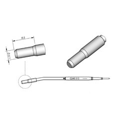 China JBC soldering tips C245313, welding bit C245-313 copper solder tips for JBC T245 handpiece supplier