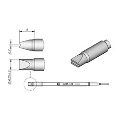 China JBC soldering tips C245124, welding bit C245-124 copper solder tips for JBC T245 handpiece supplier