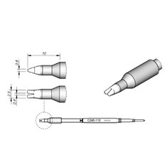 China JBC soldering tips C245118, welding bit C245-118 copper solder tips for JBC T245 handpiece supplier