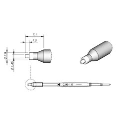 China JBC soldering tips C245117, welding bit C245-117 copper solder tips for JBC T245 handpiece supplier