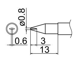 Hakko Soldering tips T12-DL08,Solder tips for Hakko soldering station FX951/FX952, FM2028/FM2027/FX9501 soldering iron supplier