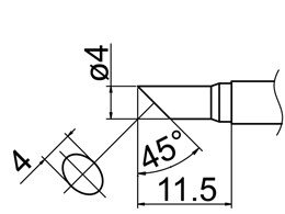Hakko Soldering tips T12-CF4,Solder tips for Hakko soldering station  FX951/FX952, FM2028/FM2027/FX9501 soldering iron supplier