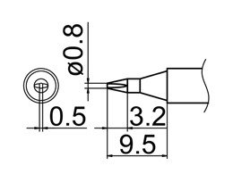Hakko Soldering tips T12-D08, Solder tips for Hakko soldering station FX951/FX952, soldering iron FM2028/FM2027/FX9501 supplier