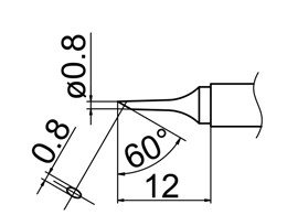 Hakko Soldering tips T12-C08, Solder tips for Hakko soldering station FX-951/FX-952, FM2028/FM2027/FX9501 soldering iron supplier