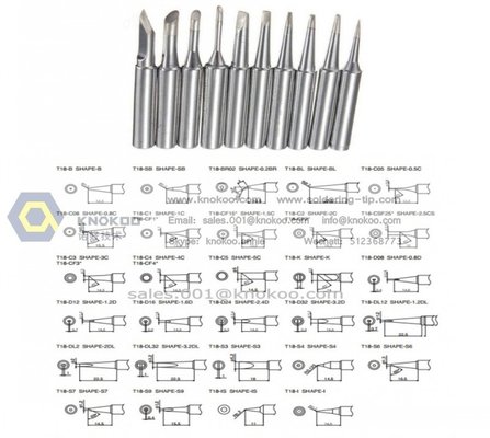 Solder tips HAKKO T18 soldering iron tips for Hakko FX-888/FX-888D/FX-600 soldering station ,FX-8801 solder iron supplier