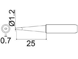 HAKKO 900M-T-1.2LD  soldering iron tips for Hakko 936/937/942/928/701/702B soldering station ,907/908/933 solder iron supplier