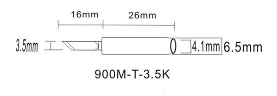 HAKKO 900M-T-3.5K  soldering iron tips for Hakko 936/937/942/928/701/702B soldering station ,907/908/933 solder iron supplier