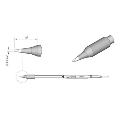 JBC soldering tips C245673, welding bit C245-673 copper solder tips for JBC T245 handpiece supplier