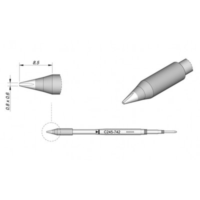 JBC soldering tips C245742, welding bit C245-742 copper solder tips for JBC T245 handpiece supplier