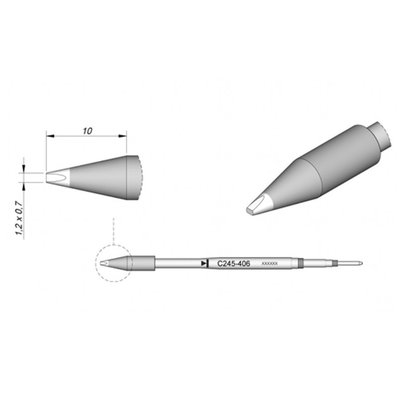 JBC soldering tips C245406, welding bit C245-406 copper solder tips for JBC T245 handpiece supplier