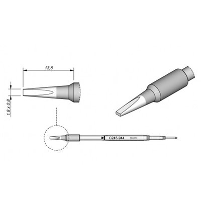 JBC soldering tips C245944, welding bit C245-944 copper solder tips for JBC T245 handpiece supplier