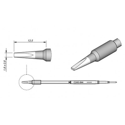 JBC soldering tips C245844, welding bit C245-844 copper solder tips for JBC T245 handpiece supplier