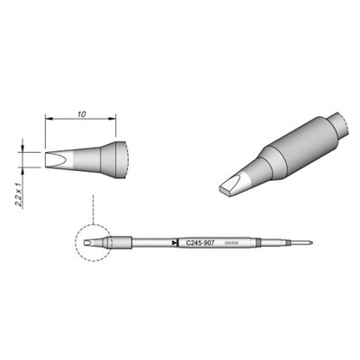 JBC soldering tips C245907, welding bit C245-907 copper solder tips for JBC T245 handpiece supplier