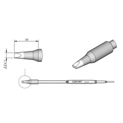 JBC soldering tips C245807, welding bit C245-807 copper solder tips for JBC T245 handpiece supplier