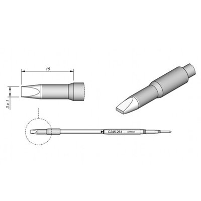 JBC soldering tips C245261, welding bit C245-261 copper solder tips for JBC T245 handpiece supplier