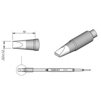 JBC soldering tips C245911, welding bit C245-911 copper solder tips for JBC T245 handpiece supplier