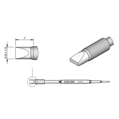 JBC soldering tips C245908, welding bit C245-908 copper solder tips for JBC T245 handpiece supplier