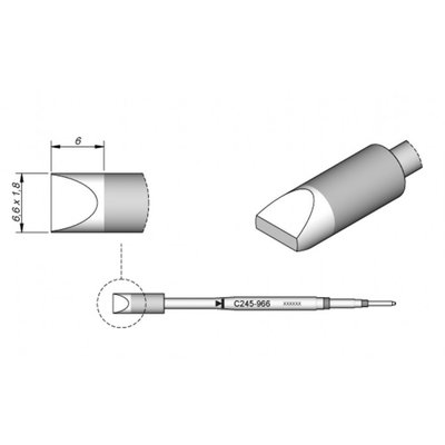 JBC soldering tips C245966, welding bit C245-966 copper solder tips for JBC T245 handpiece supplier