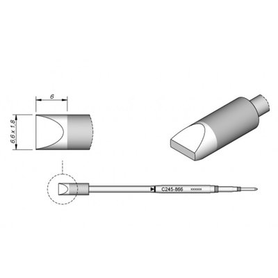 JBC soldering tips C245866, welding bit C245-866 copper solder tips for JBC T245 handpiece supplier