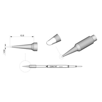 JBC soldering tips C245747, welding bit C245-747 copper solder tips for JBC T245 handpiece supplier