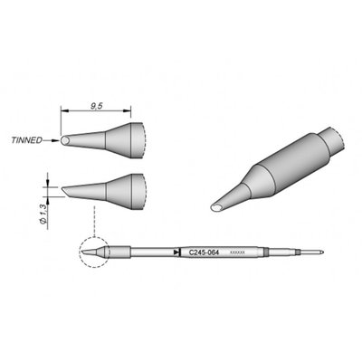 JBC soldering tips C245064, welding bit C245-064 copper solder tips for JBC T245 handpiece supplier