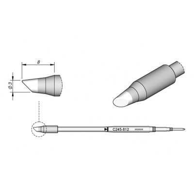 JBC soldering tips C245812, welding bit C245-812 copper solder tips for JBC T245 handpiece supplier