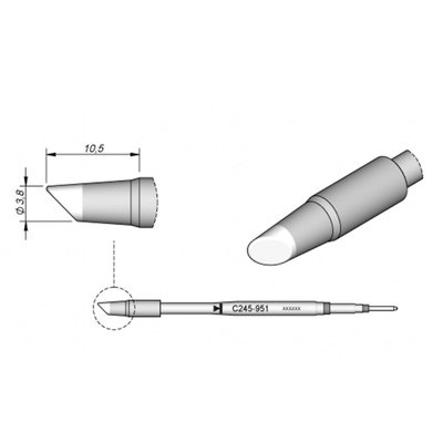 JBC soldering tips C245951, welding bit C245-951 copper solder tips for JBC T245 handpiece supplier