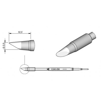 JBC soldering tips C245056, welding bit C245-056 copper solder tips for JBC T245 handpiece supplier