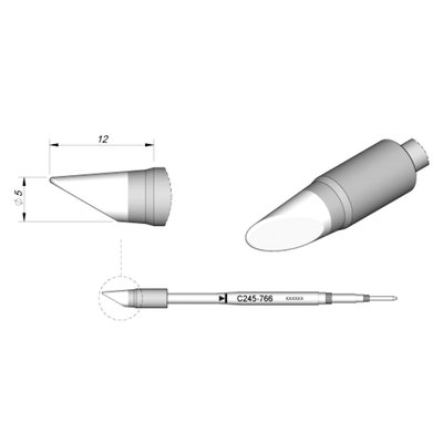 JBC soldering tips C245766, welding bit C245-766 copper solder tips for JBC T245 handpiece supplier