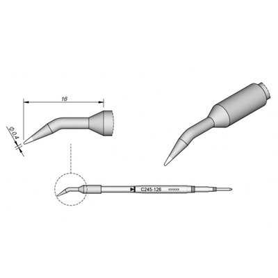 JBC soldering tips C245126, welding bit C245-126 copper solder tips for JBC T245 handpiece supplier