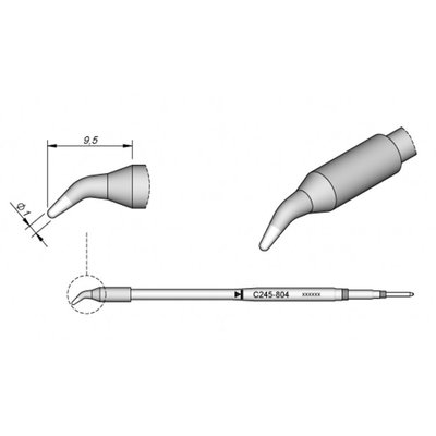JBC soldering tips C245804, welding bit C245-804 copper solder tips for JBC T245 handpiece supplier