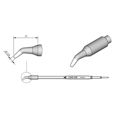 JBC soldering tips C245259, welding bit C245-259 copper solder tips for JBC T245 handpiece supplier
