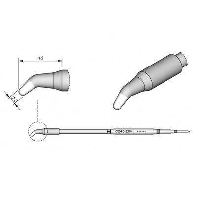 JBC soldering tips C245260, welding bit C245-260 copper solder tips for JBC T245 handpiece supplier