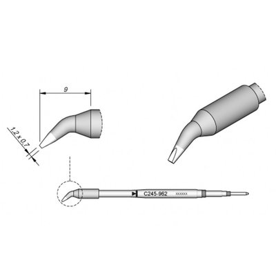 JBC soldering tips C245962, welding bit C245-962 copper solder tips for JBC T245 handpiece supplier