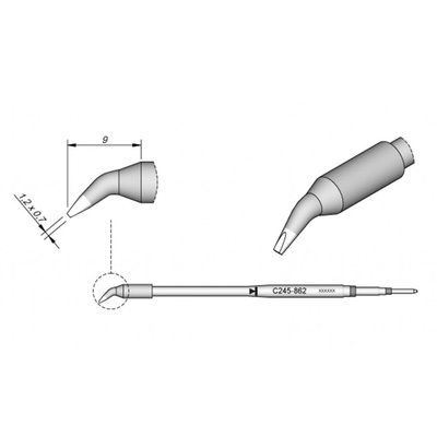 JBC soldering tips C245862, welding bit C245-862 copper solder tips for JBC T245 handpiece supplier