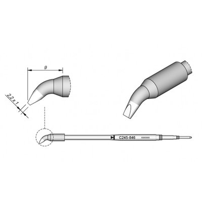 JBC soldering tips C245846, welding bit C245-846 copper solder tips for JBC T245 handpiece supplier