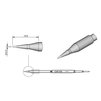 JBC soldering tips C245030, welding bit C245-030 copper solder tips for JBC T245 handpiece supplier